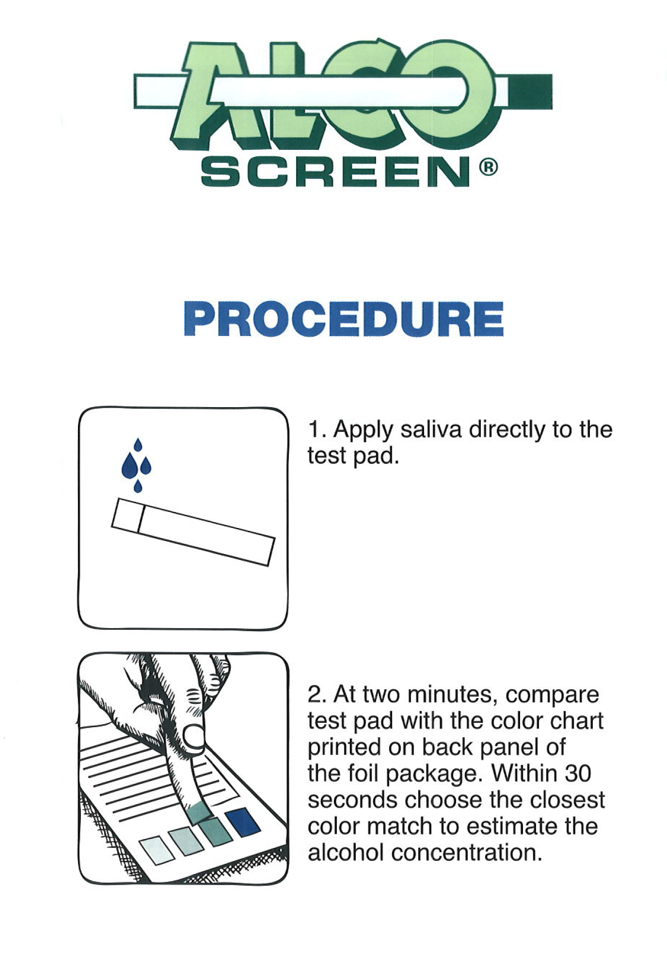 Alcoscreen Saliva Alcohol Test | US Screening Source